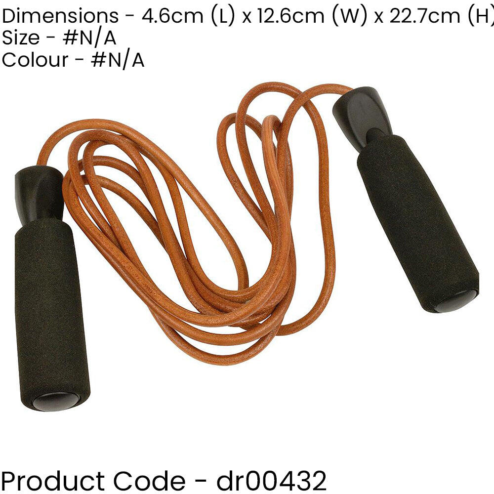 2.7m Leather Speed Rope - Workout Jump Skipping Rope Cardio Boxing ...
