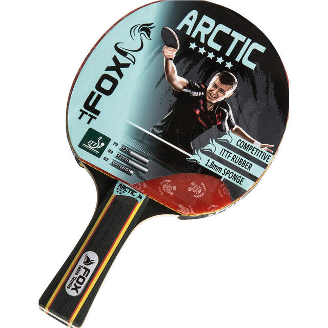 5 STAR Table Tennis Bat - 1.8mm Sponge 6mm Blade Flared Handle Racket ...