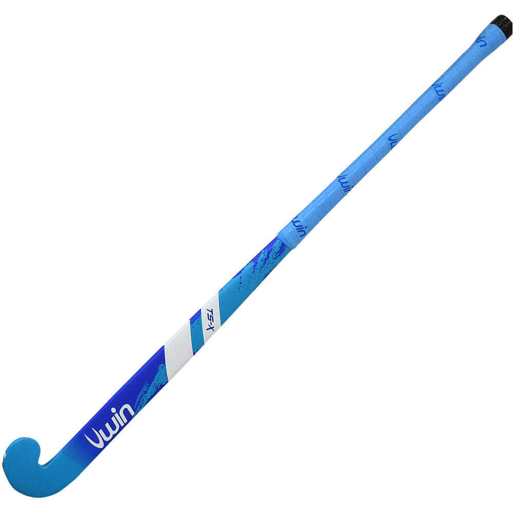 37.5 Inch Mulberry Wood Hockey Stick - BLUE/AQUA - Ultrabow Micro ...