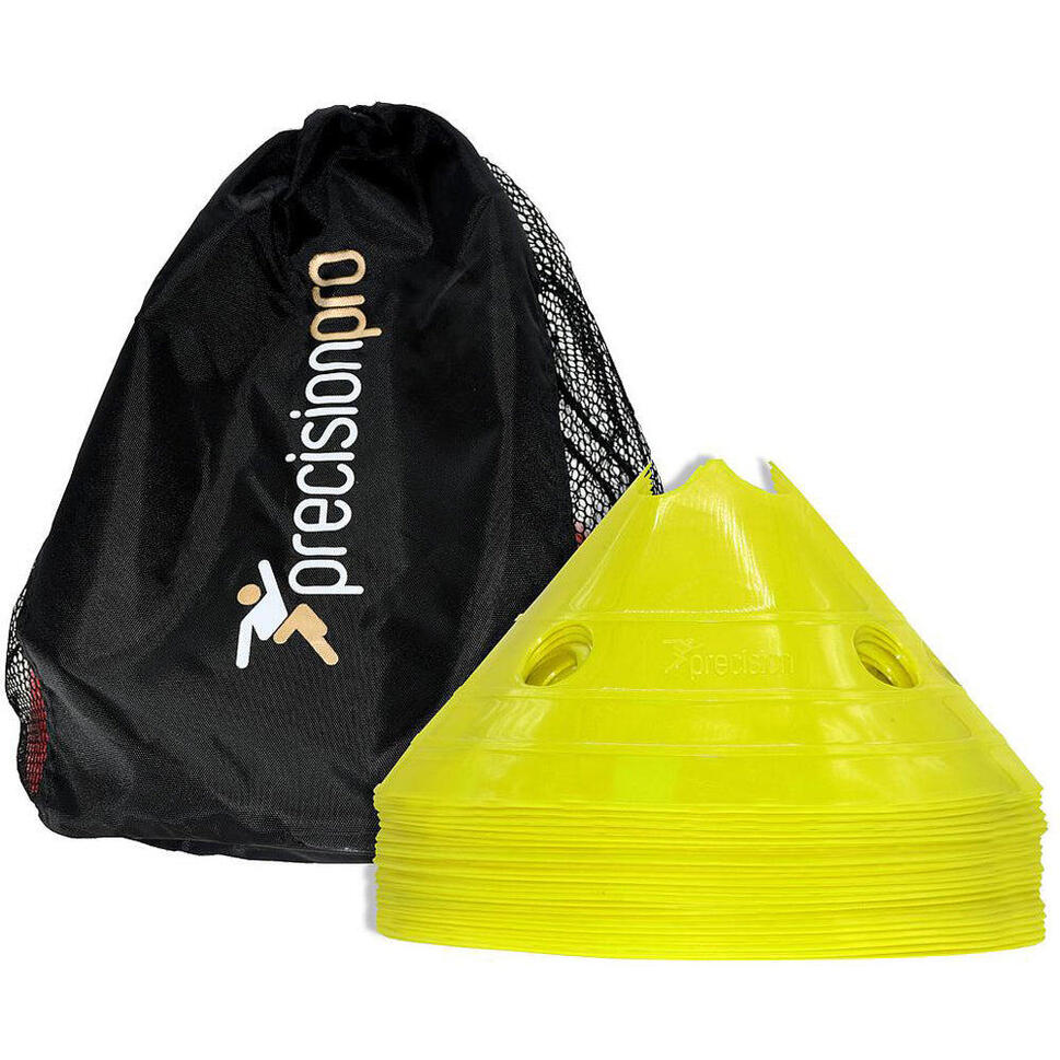20 PACK 12x7 Inch Giant Saucer Cone Marker Set - YELLOW Football Pitch Training | Decathlon