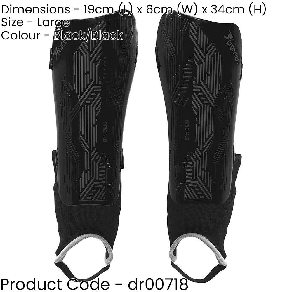 L - Football Shin Pads & Ankle Guards BLACK/BLACK High Impact Slip On ...