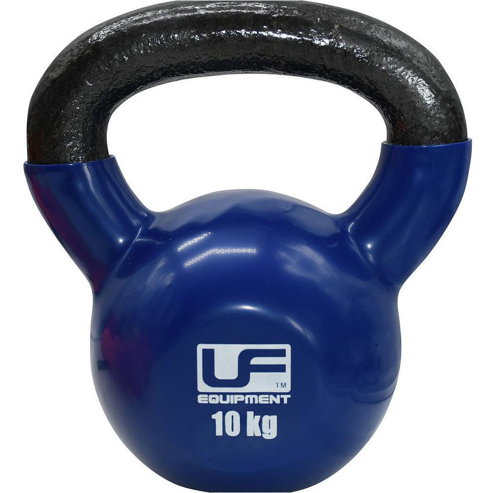 10KG Cast Iron Kettlebell - Podwer Coated & Dipped - Kettle Bell Metal ...
