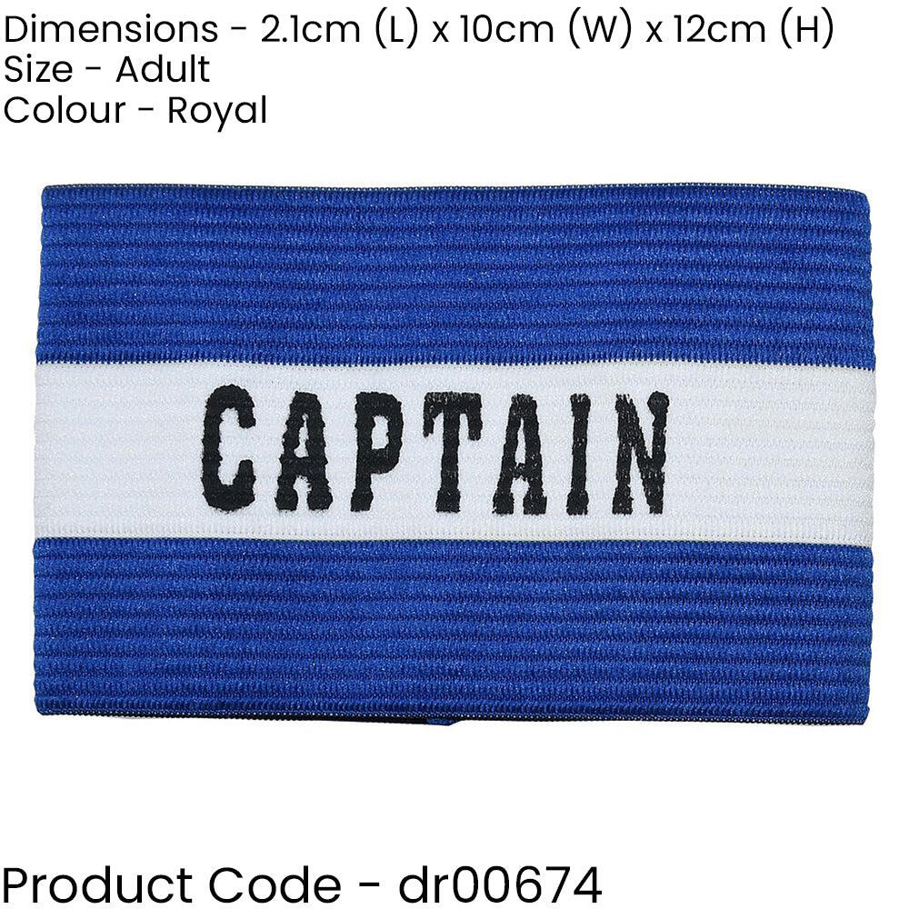 Junior Captains Armband - BLUE - Football Rugby Sports Arm Bands ...