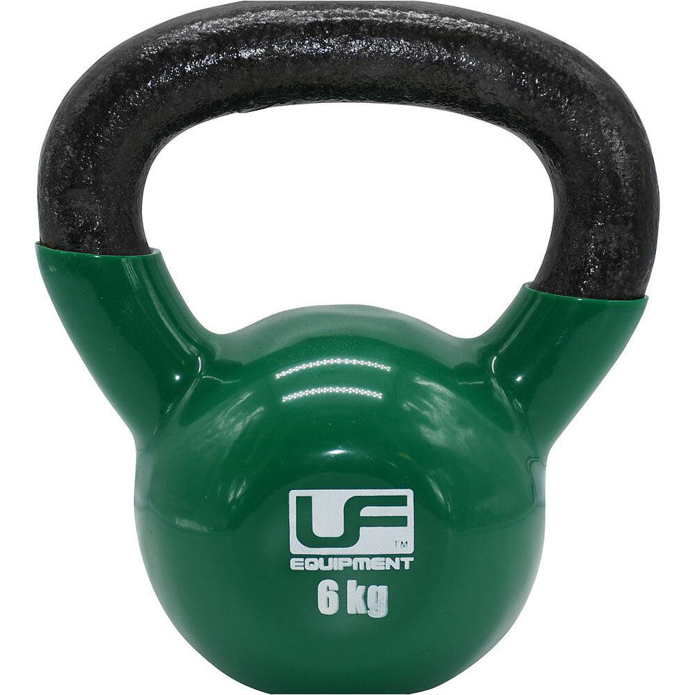 6KG Cast Iron Kettlebell - Podwer Coated & Dipped - Kettle Bell Metal ...