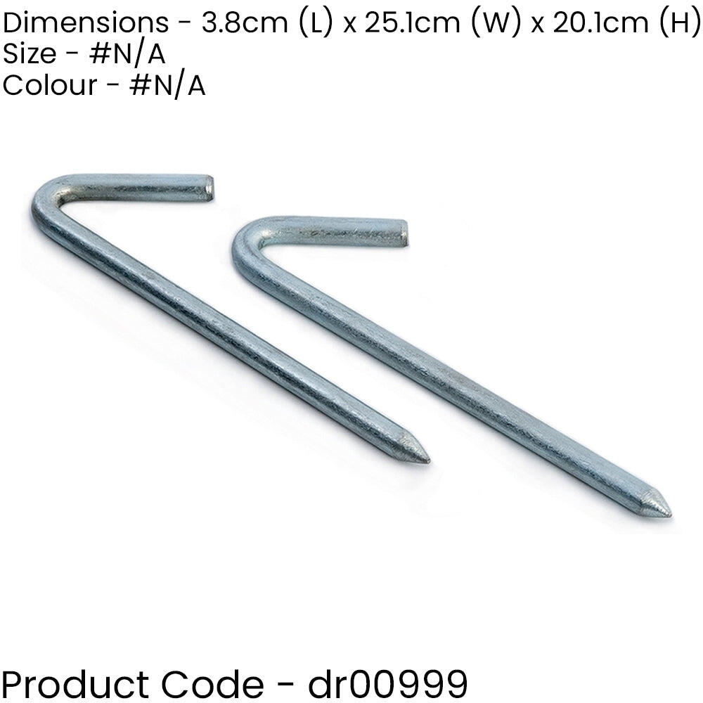 20 PACK Heavy Duty Steel Football Net Ground Pegs - Goal Post Anchor ...