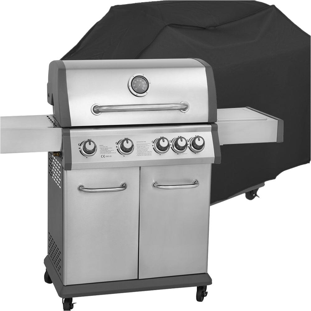 Premium 4+1 Burner Gas BBQ Grill & Cover Set Ignition Portable Garden Easy Clean | Decathlon
