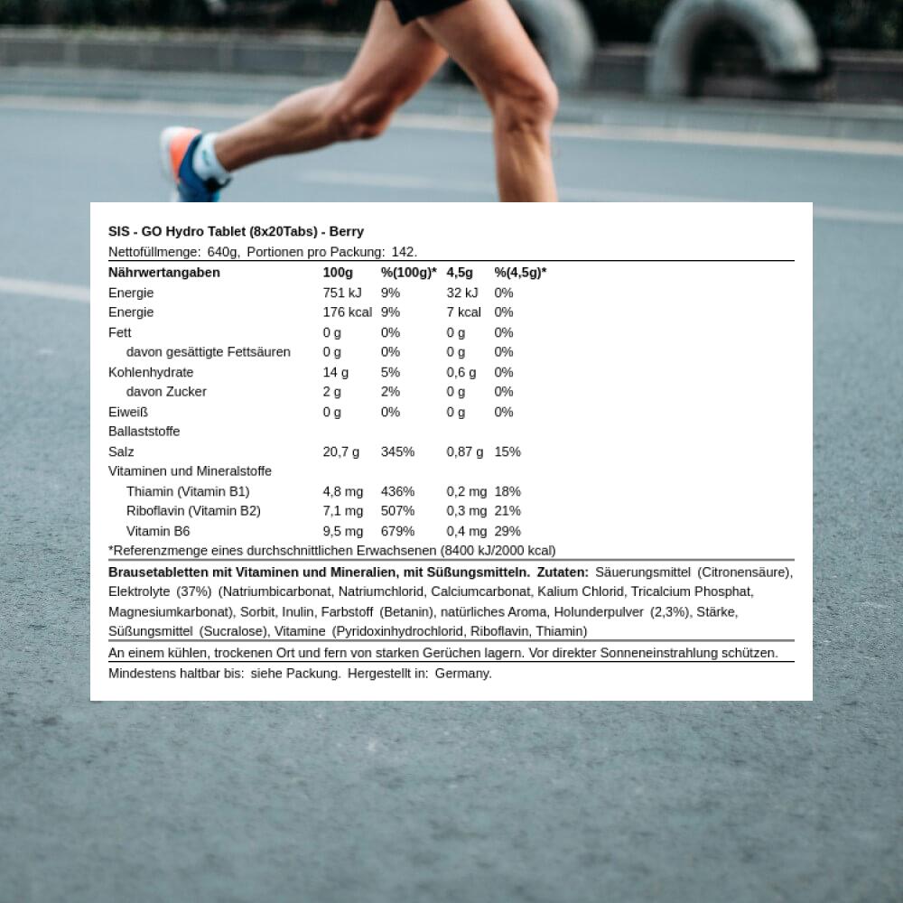 SIS GO Hydro Tablet (8x20Tabs) Berry - Energie & Ausdauer - Elektrolyte ...