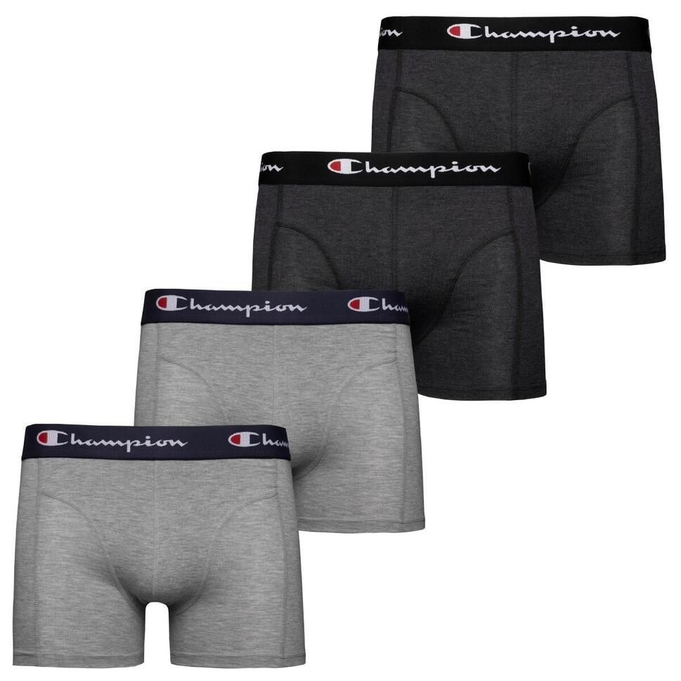 Champion 4-Pack Logo Mens Grey Boxer Shorts | Decathlon
