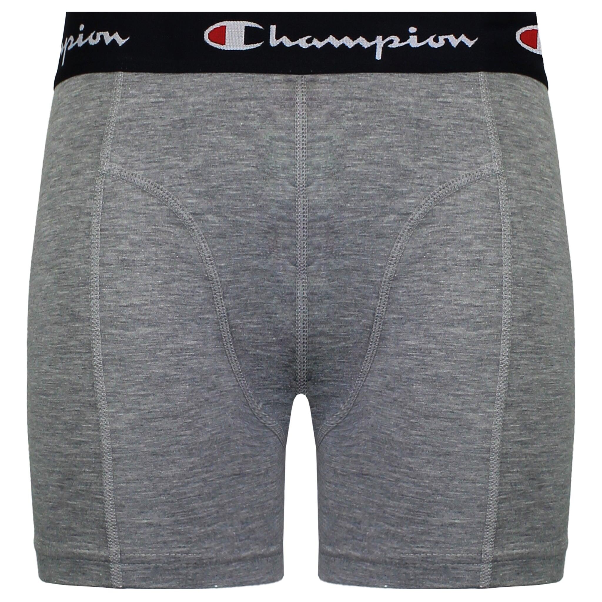 Champion 4-Pack Logo Mens Grey Boxer Shorts | Decathlon