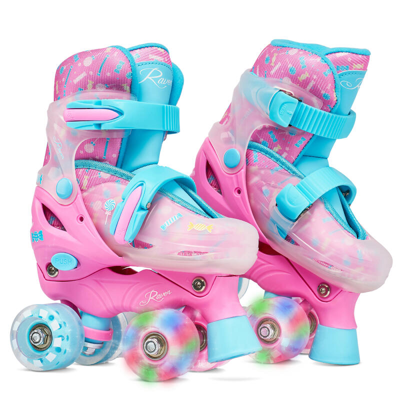 Rollers réglables Caramell Roues LED RAVEN | Decathlon