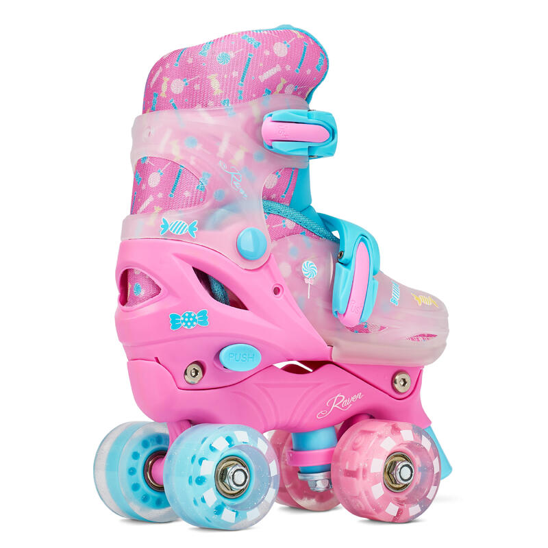 Rollers réglables Caramell Roues LED RAVEN | Decathlon