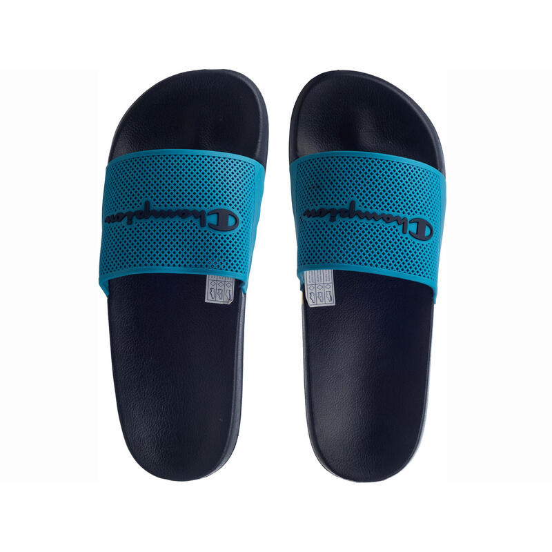 KLAPKI męskie CHAMPION S22469-BS015 niebieskie sportowe basenowe ...