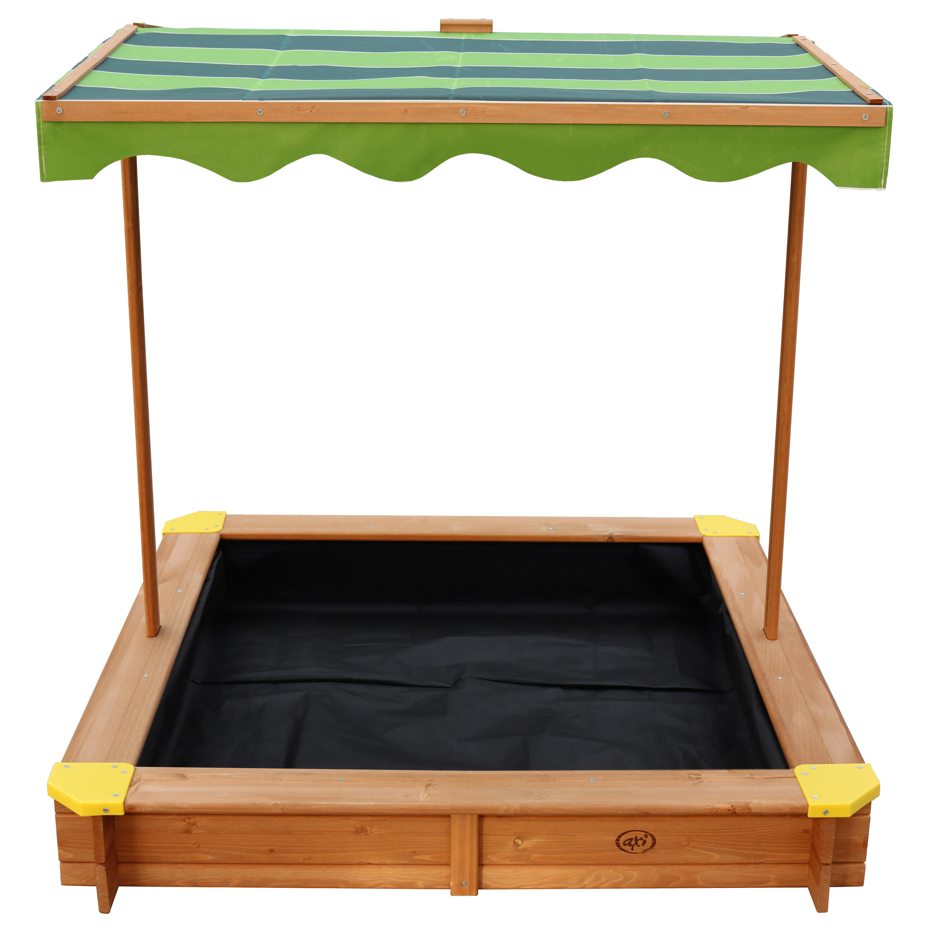 Sabbiera bambini con tetto girevole, 118 x 118 x 118 cm, Lily, verde ...