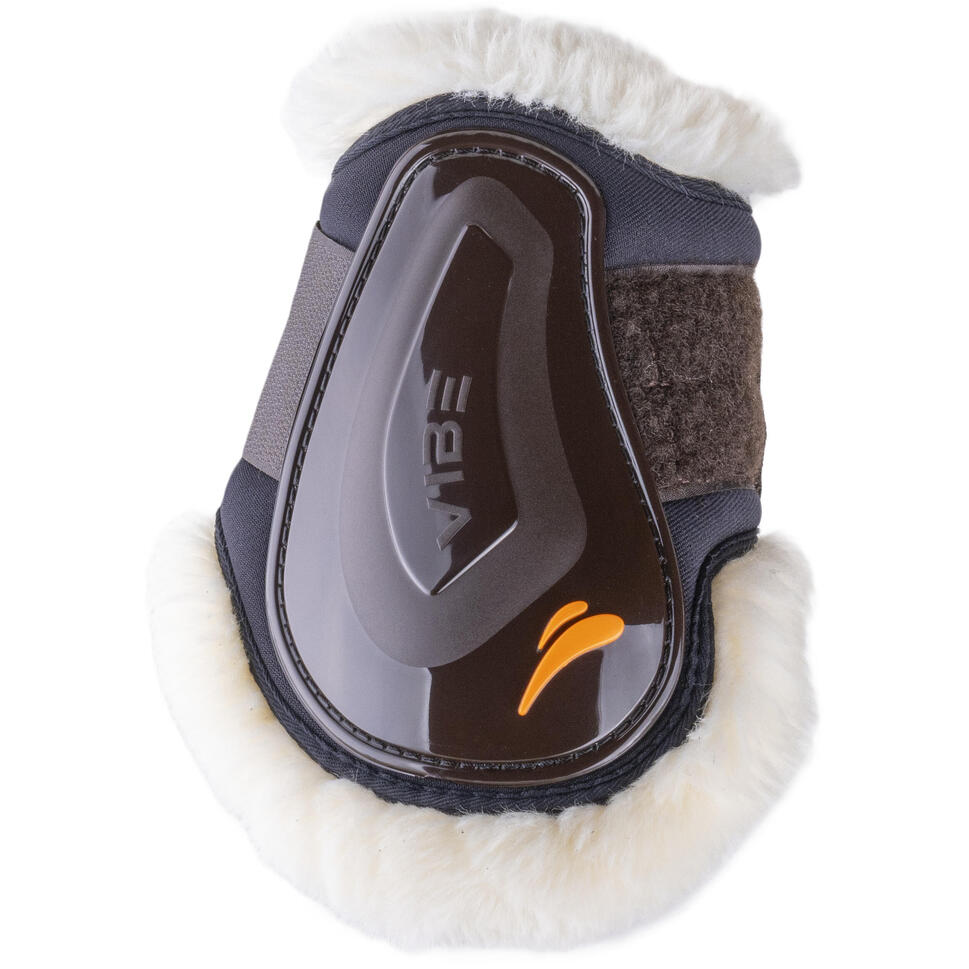 Guêtres postérieurs ouvertes pour cheval velcro eQuick Vibe Fluffy ...
