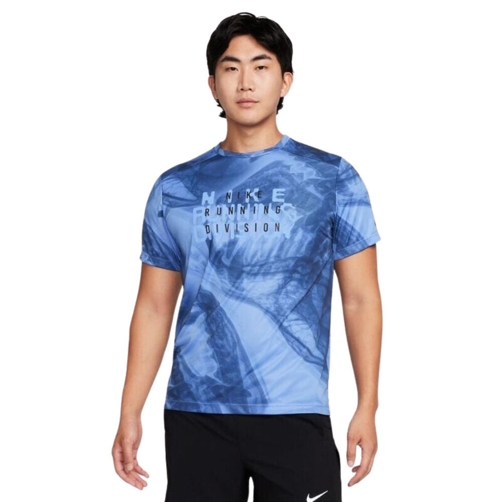Mens Training T-Shirt Lightweight Ombre Blue Running | Decathlon
