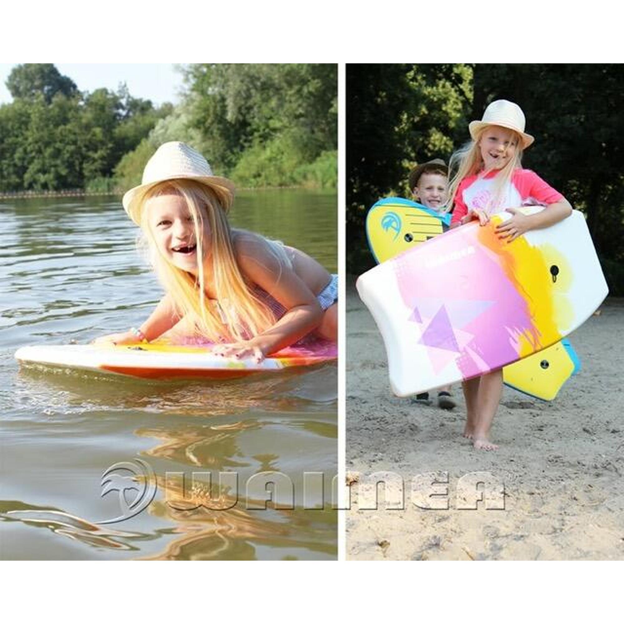 NIJDAM - Placa surf Waimea Slick Board, alb/turcoaz, uni | Decathlon