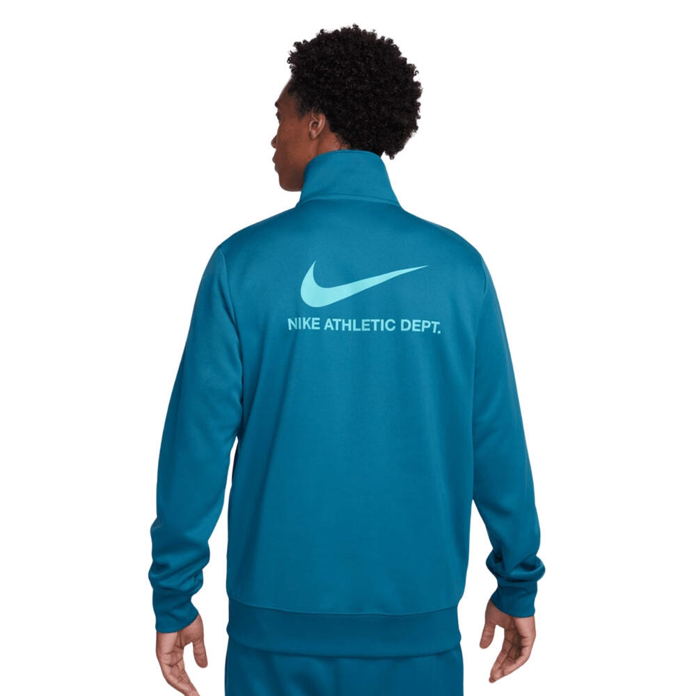 Mens Outdoors Jacket Branded Nike Branding On Back Blue Zip-Up Track ...