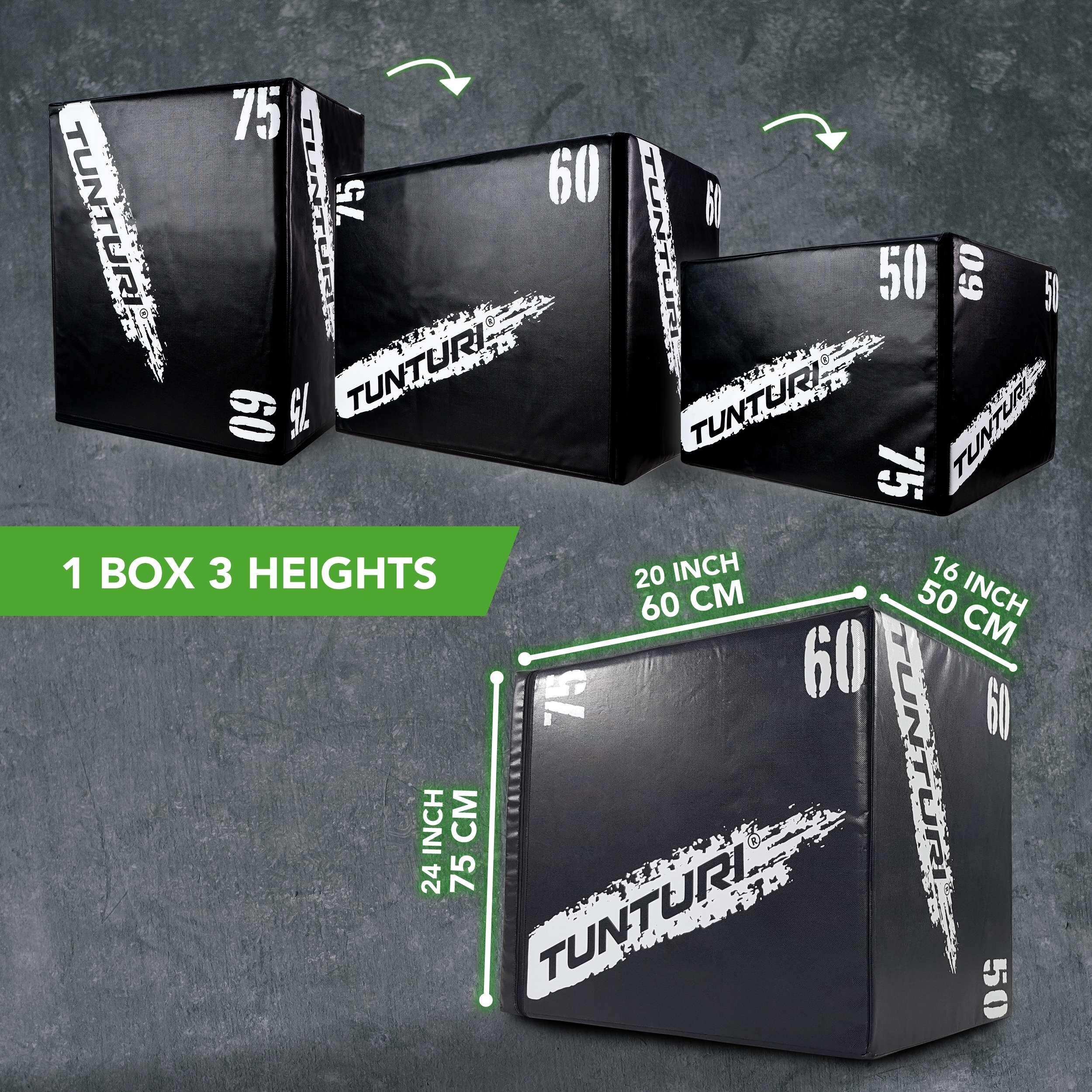 Plyo Box, Soft Plyometric Box, Fitnessbox, 50 x 60 x 75 cm, Holz mit ...