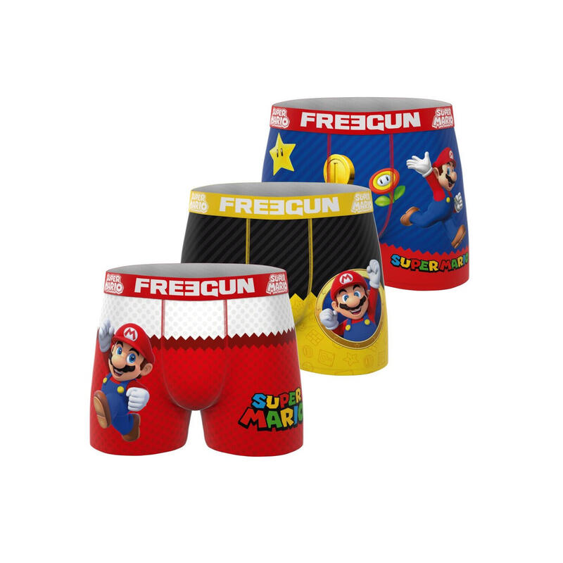 Lot de 3 boxers homme Super Mario Bros FREEGUN | Decathlon