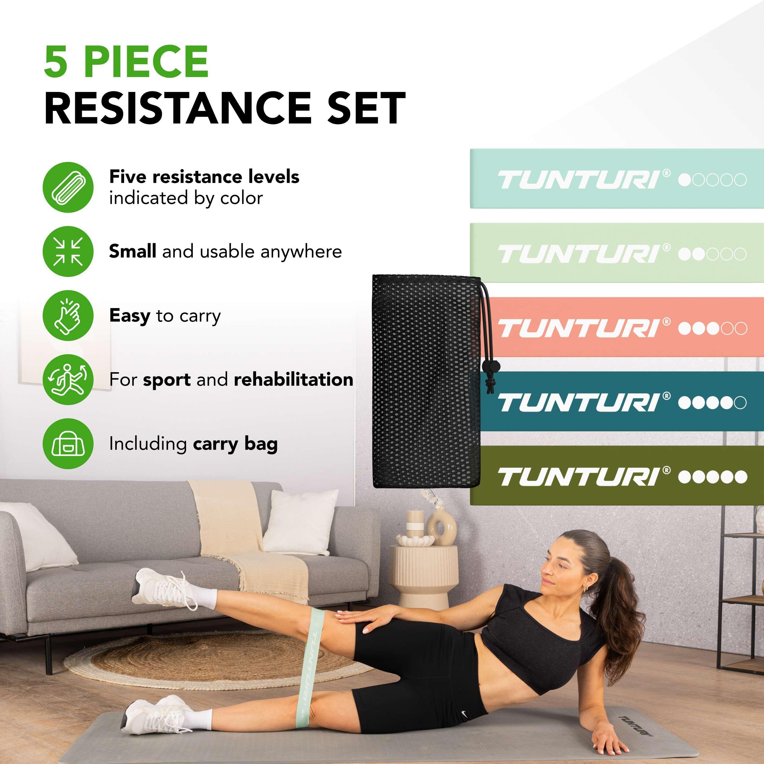 Set of 5 Resistance Bands – Mini Power Band – Exercise Strap – Fitness ...