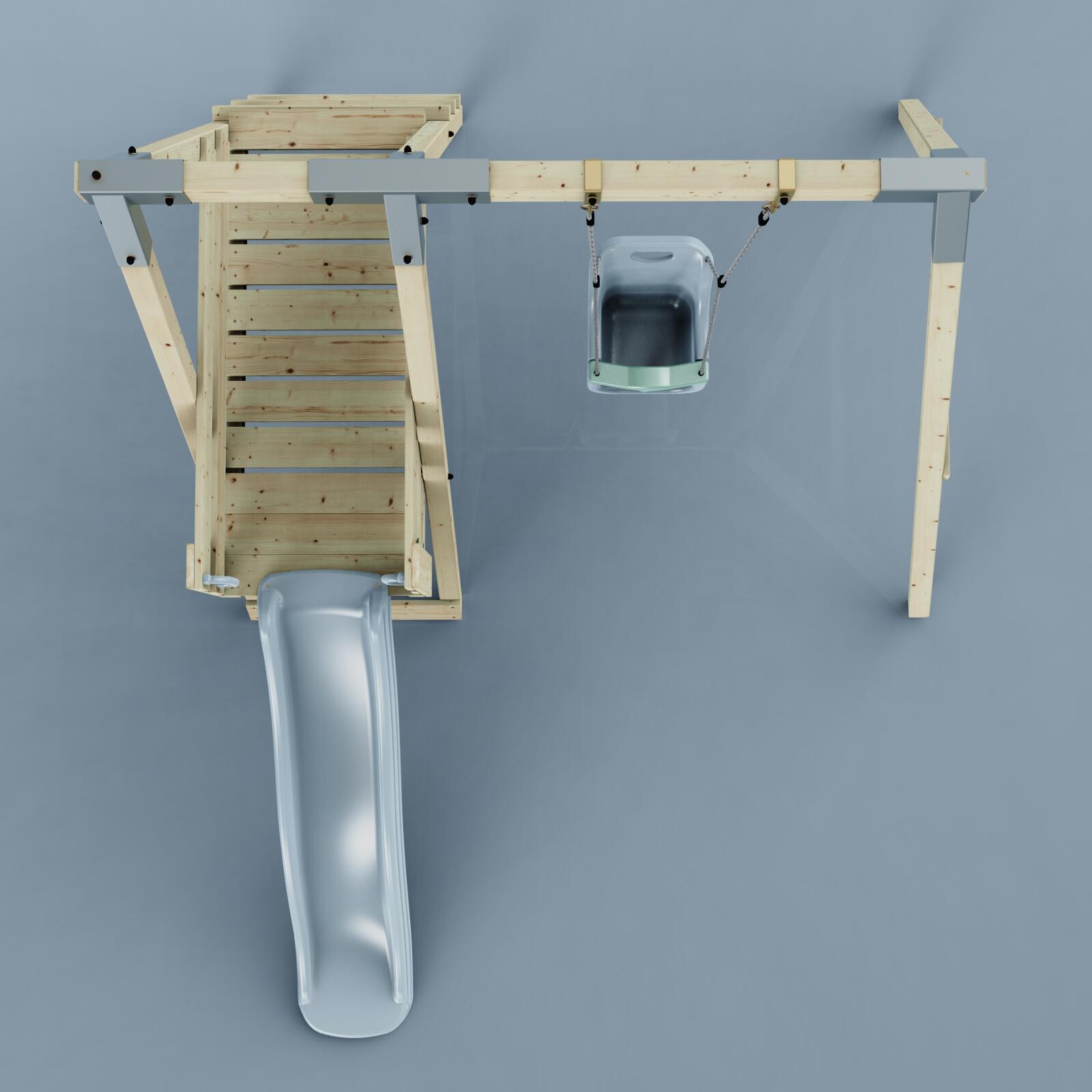 Schaukel Rotfuchs in Eisblau - 294 × 236 × 212 cm | Decathlon