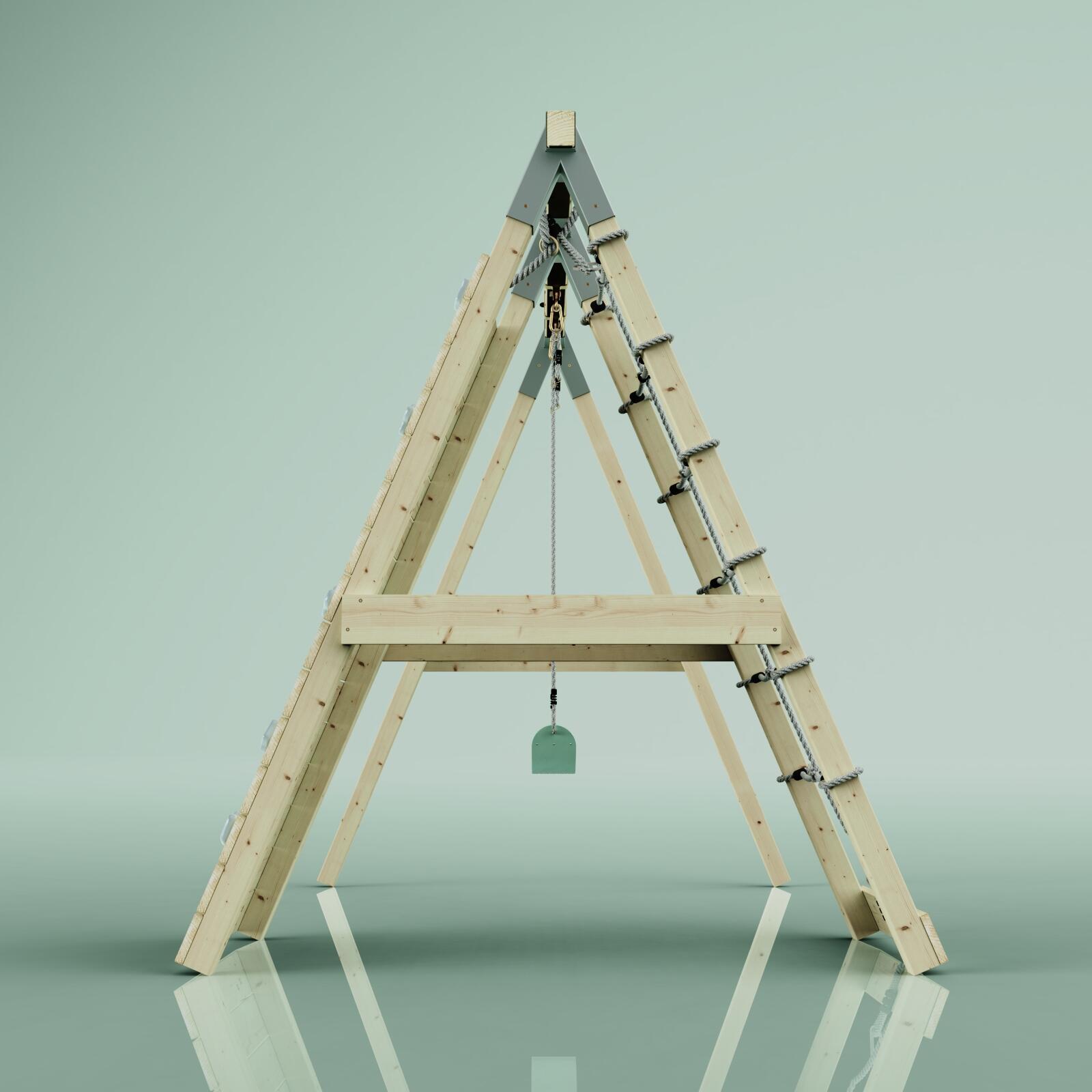 Klettergerüst Chamäleon in Mintgrün - 182 × 236 × 212 cm | Decathlon