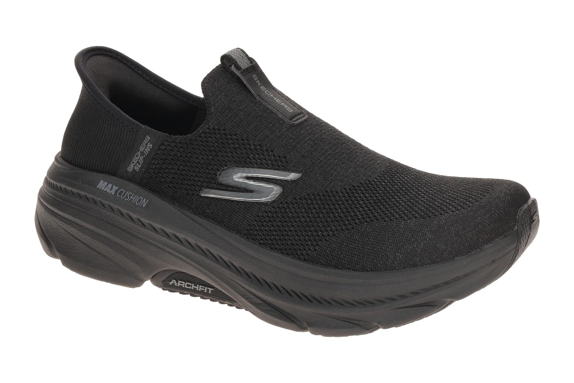 Skechers MAX CUSHIONING Schuhe schwarz Arch Fit SLIP-INs 128945 | Decathlon