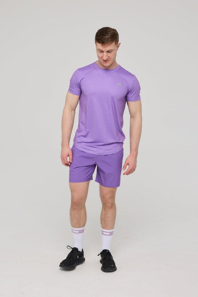 OOSC Elite Men's Gym T-Shirt Purple, Recycled Polyester Breathable ...