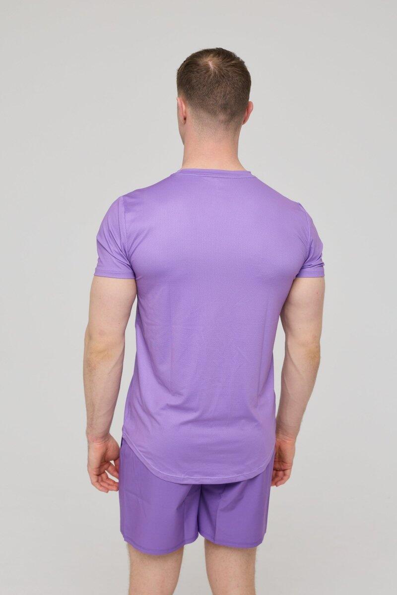 OOSC Elite Men's Gym T-Shirt Purple, Recycled Polyester Breathable ...