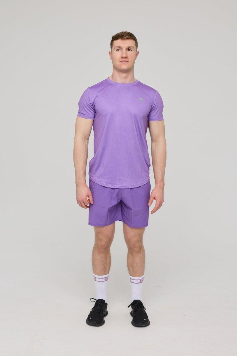 OOSC Elite Men's Gym T-Shirt Purple, Recycled Polyester Breathable ...
