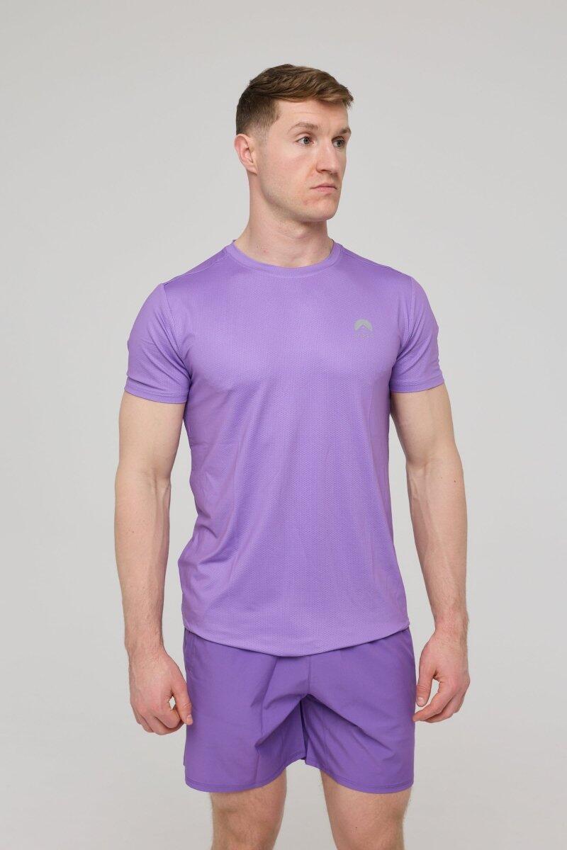 OOSC Elite Men's Gym T-Shirt Purple, Recycled Polyester Breathable ...