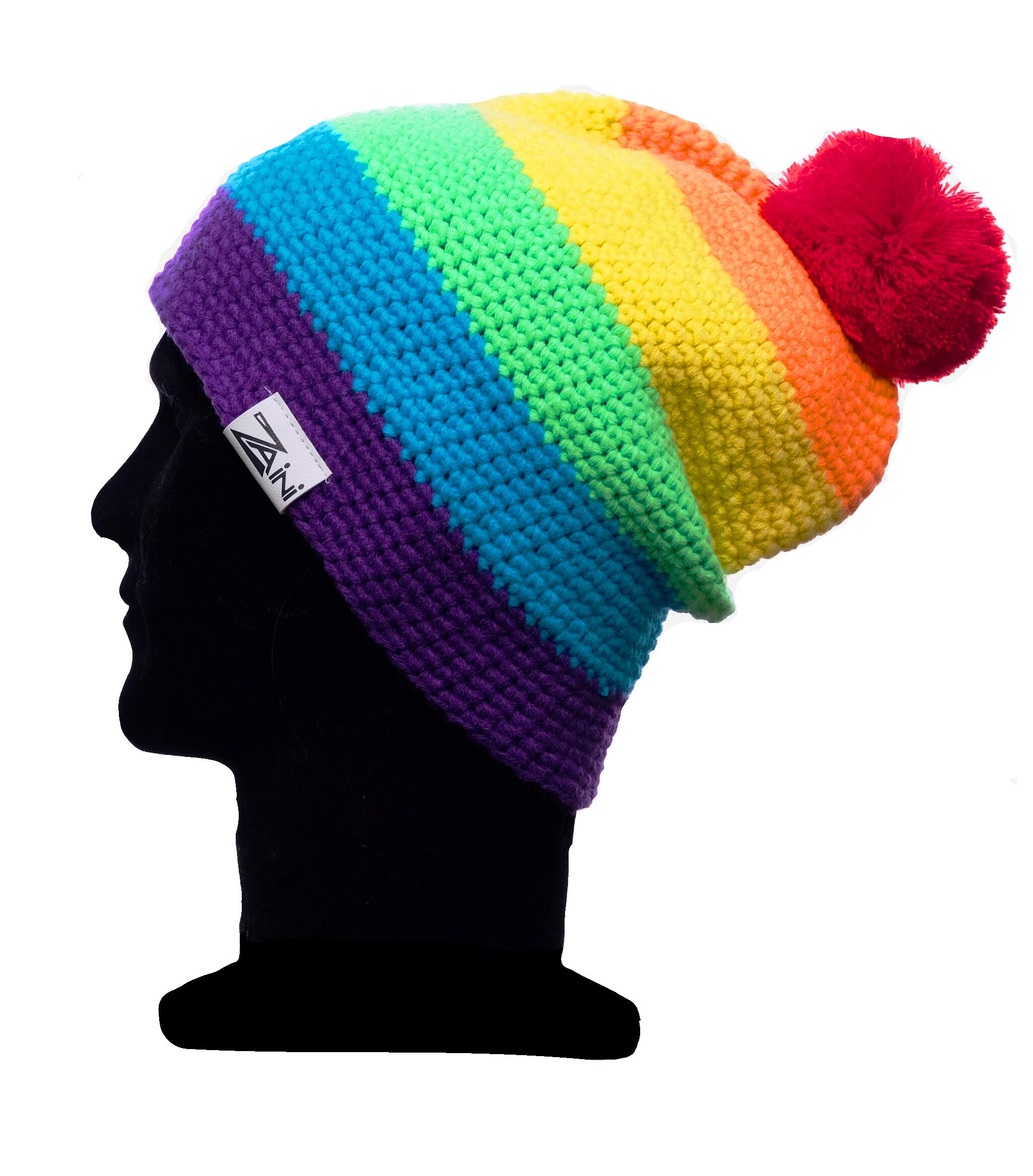 Rainbow Fleece Lined Beanie Bobble Hat ZAINI | Decathlon