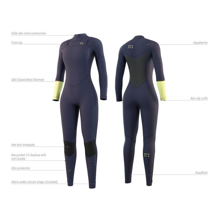 MYSTIC Dazzled Wetsuit 3/2mm Double Donker Blauw MYSTIC | Decathlon