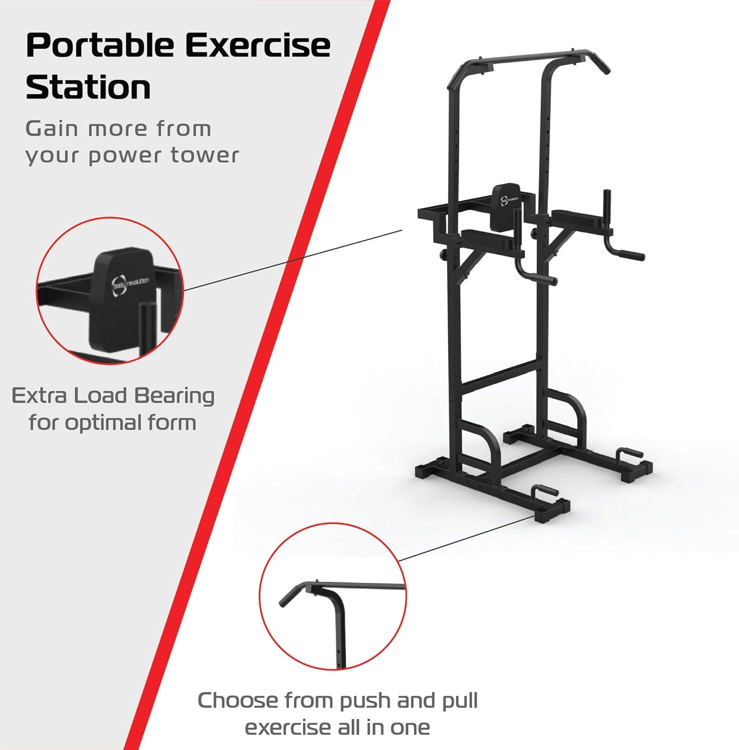 Body Revolution Heavy-Duty Power Tower for Full-Body Workouts | Decathlon