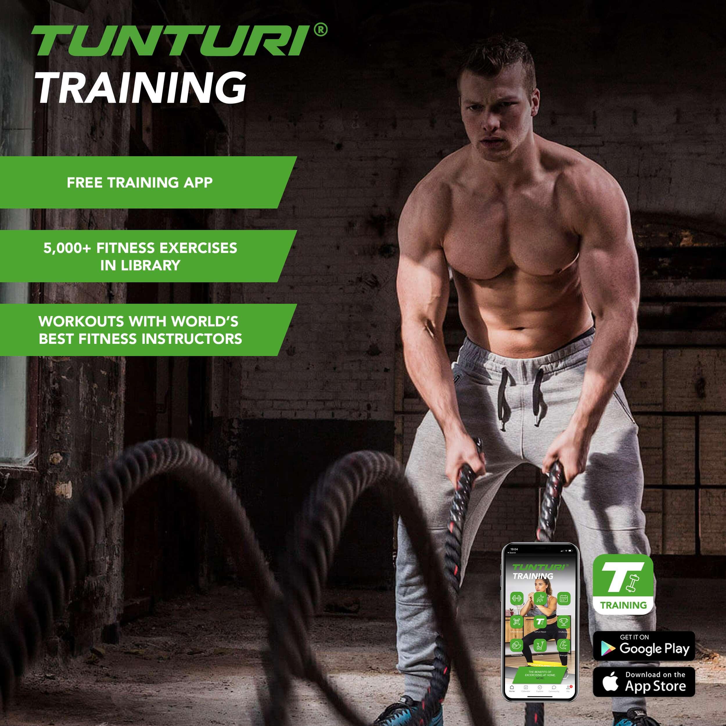 Tunturi Battle Rope Durable Nylon Rope 29 cm Grey TUNTURI | Decathlon