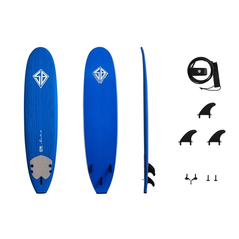 CBC - Planche de Surf en Mousse Scott Burke - Softboard 8'0 - Navy Blue ...