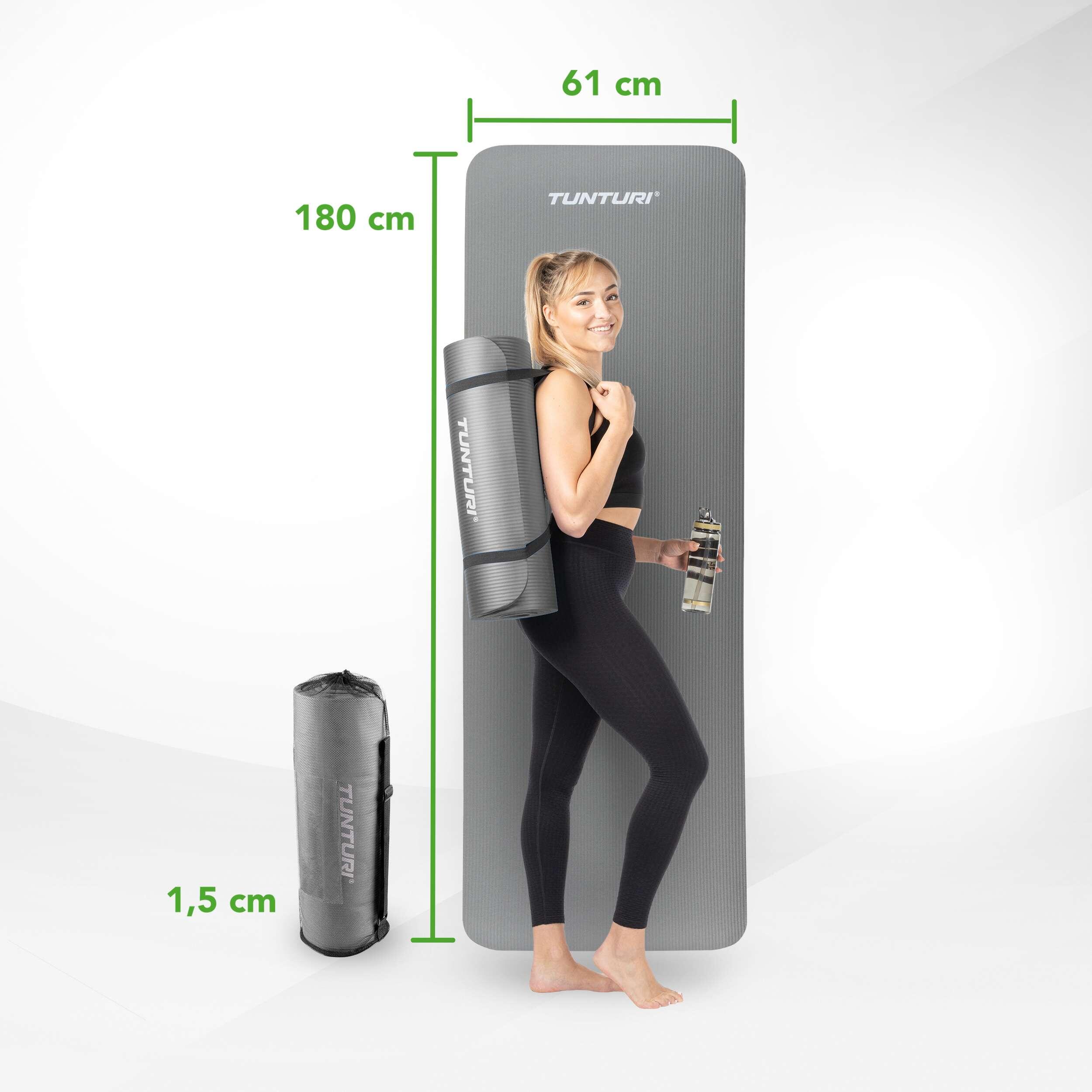 Gymnastikmatte - Fitnessmatte extra dick - Rutschfest - Yogamatte - 1,5 ...