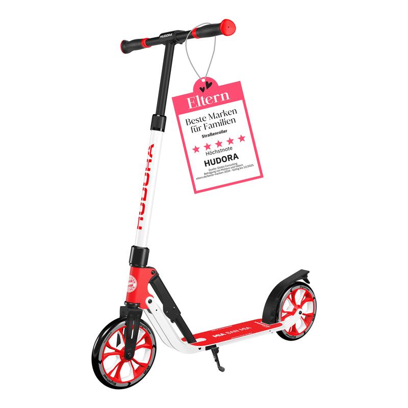 Trottinette Hudora BigWheel 205 Advanced FC Bayern rouge/noir, aluminium HUDORA - Decathlon