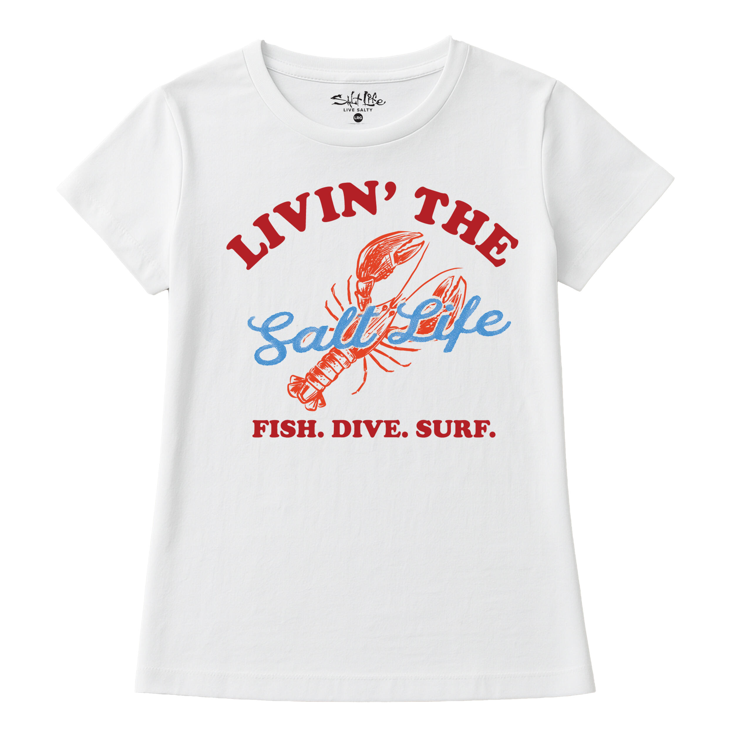 Salt Life Fish Dive Surf Womens T-Shirt - White SALT LIFE | Decathlon