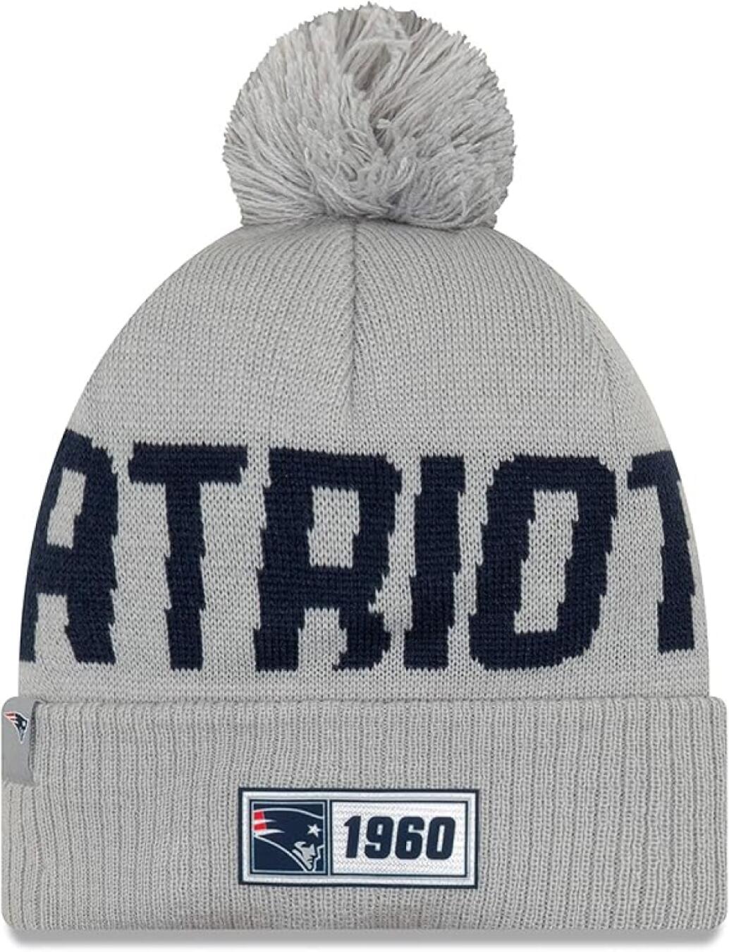 New England Patriots Beanie Adult NFL American Football New Era Bobble ...