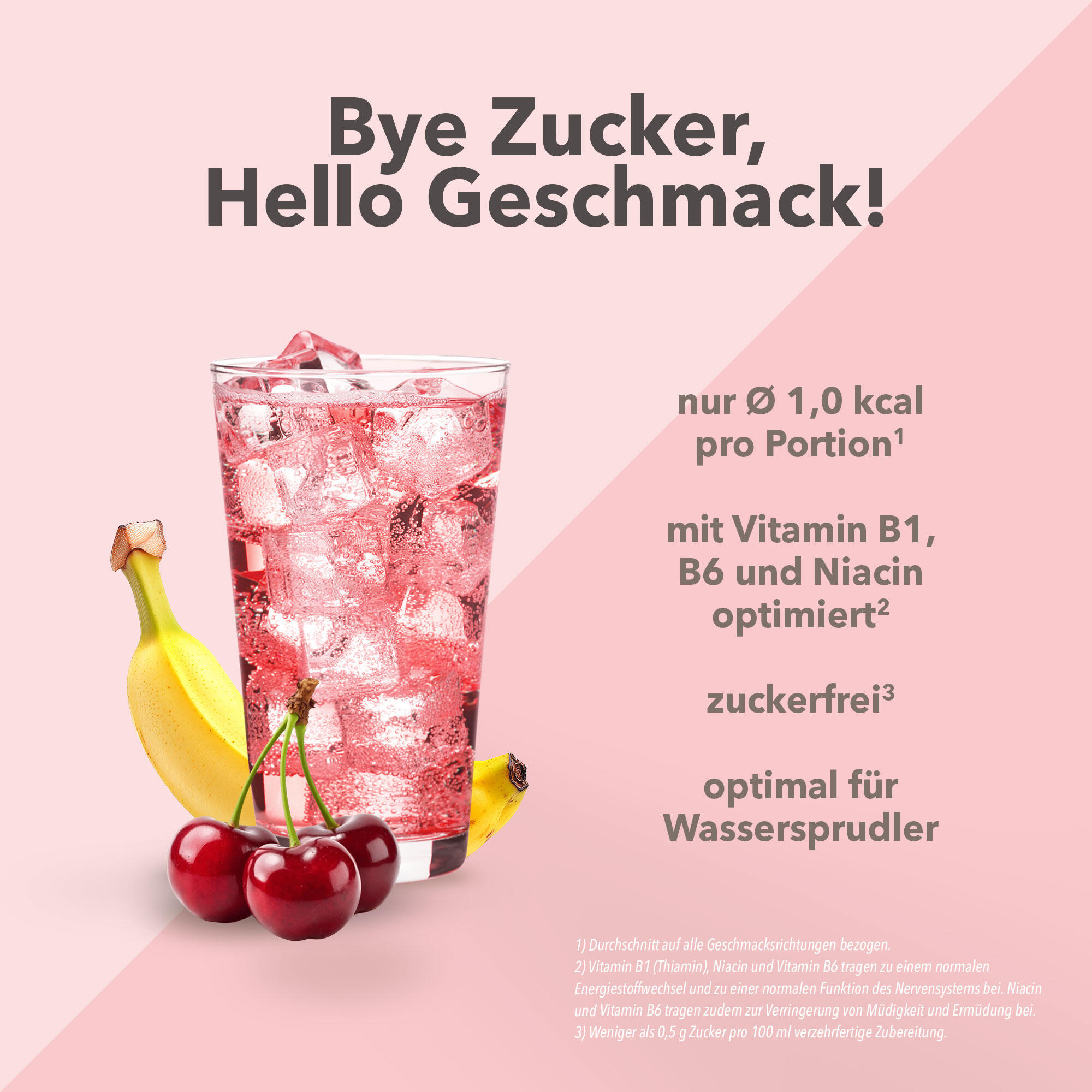 Vital Drink Zerop - Kirsche Banane - 1000 ml Flasche BEST BODY ...