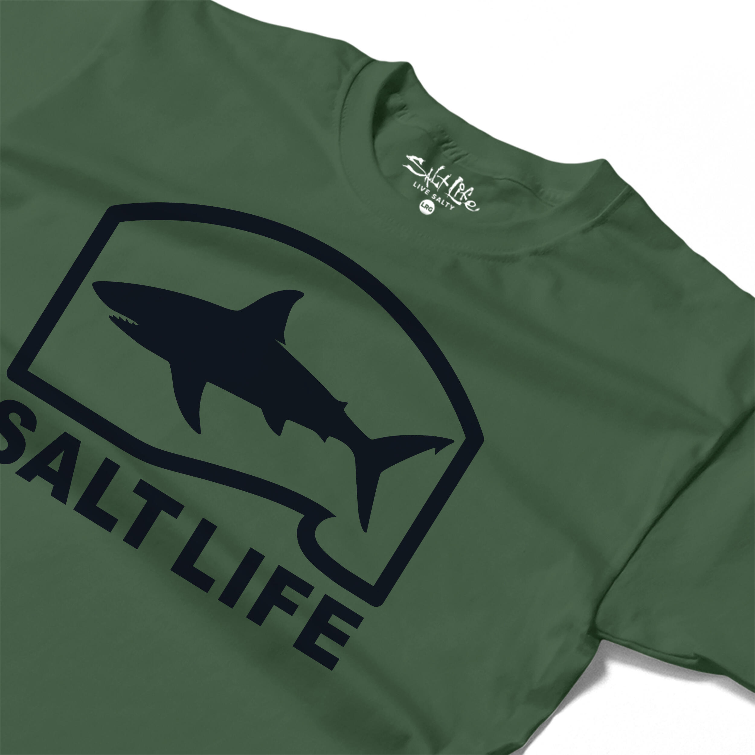 Salt Life Pro Salt Shark Mens T-Shirt - Military Green | Decathlon