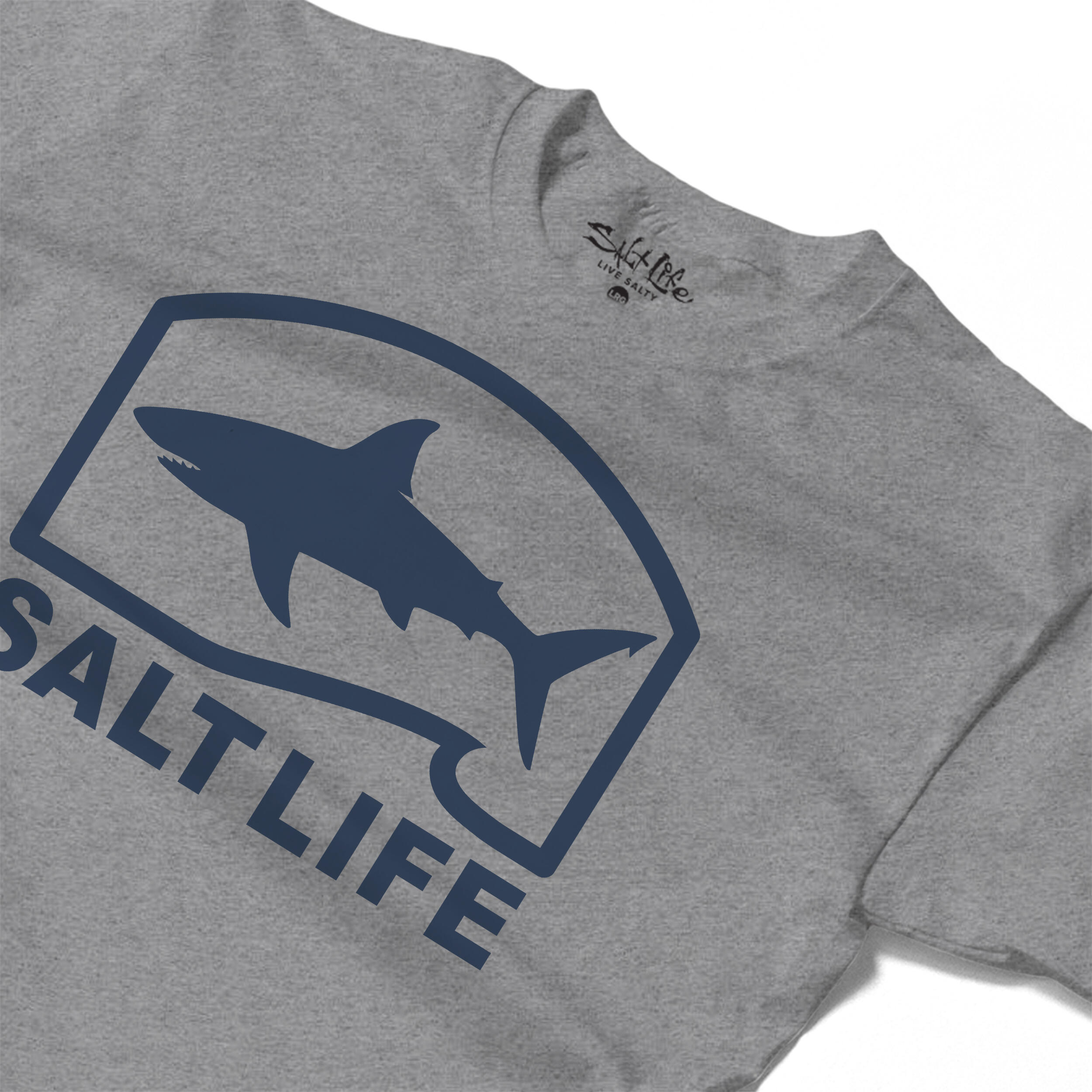 Salt Life Pro Salt Shark Mens T-Shirt - Heather Grey SALT LIFE | Decathlon