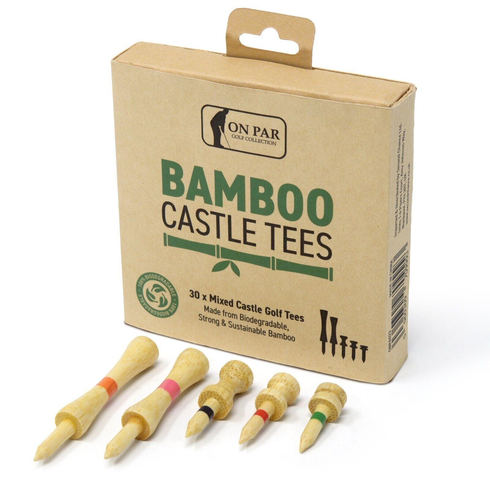 Castle Golf Tees Mixed Sizes Bamboo Wood Pack of 30 | Decathlon