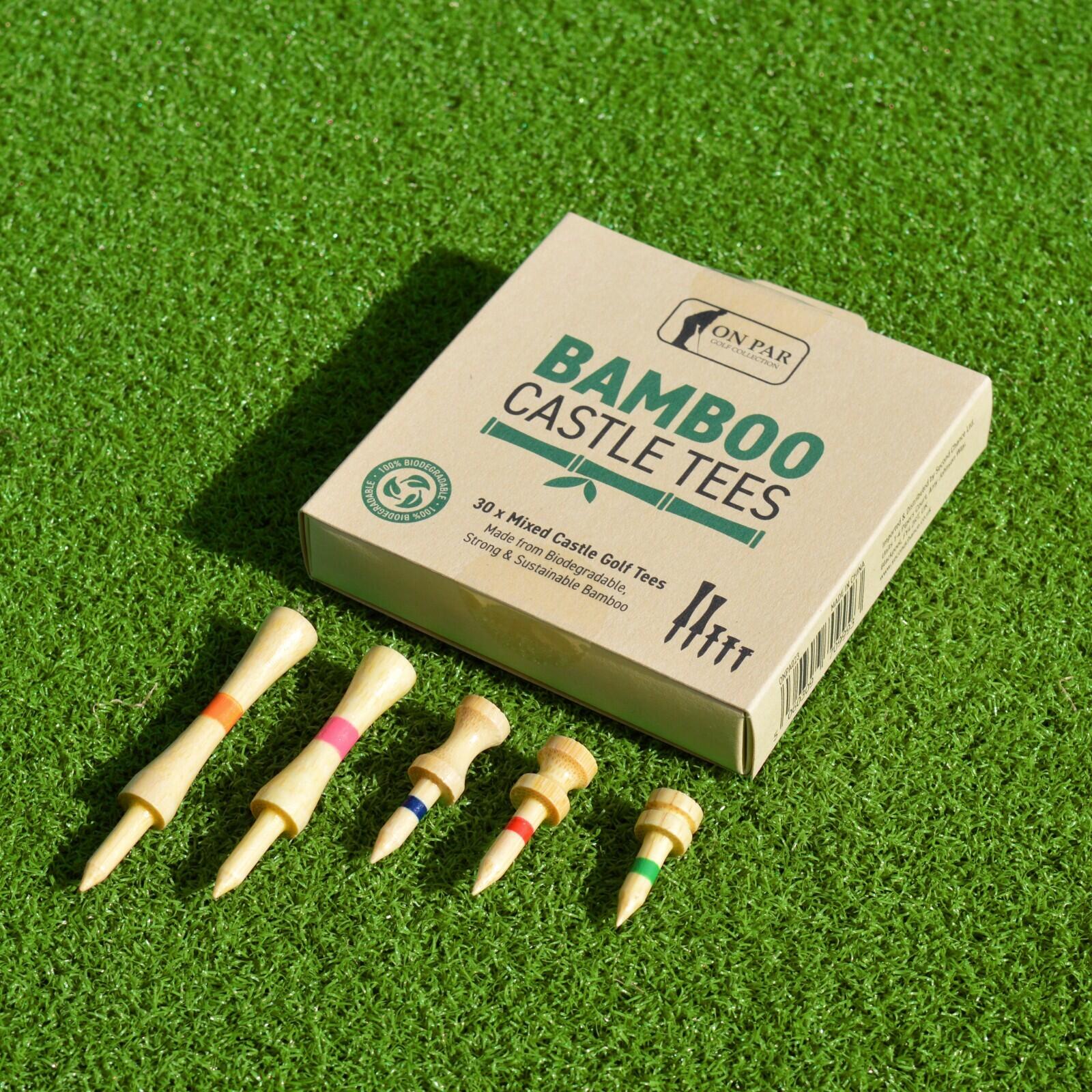 Castle Golf Tees Mixed Sizes Bamboo Wood Pack of 30 | Decathlon