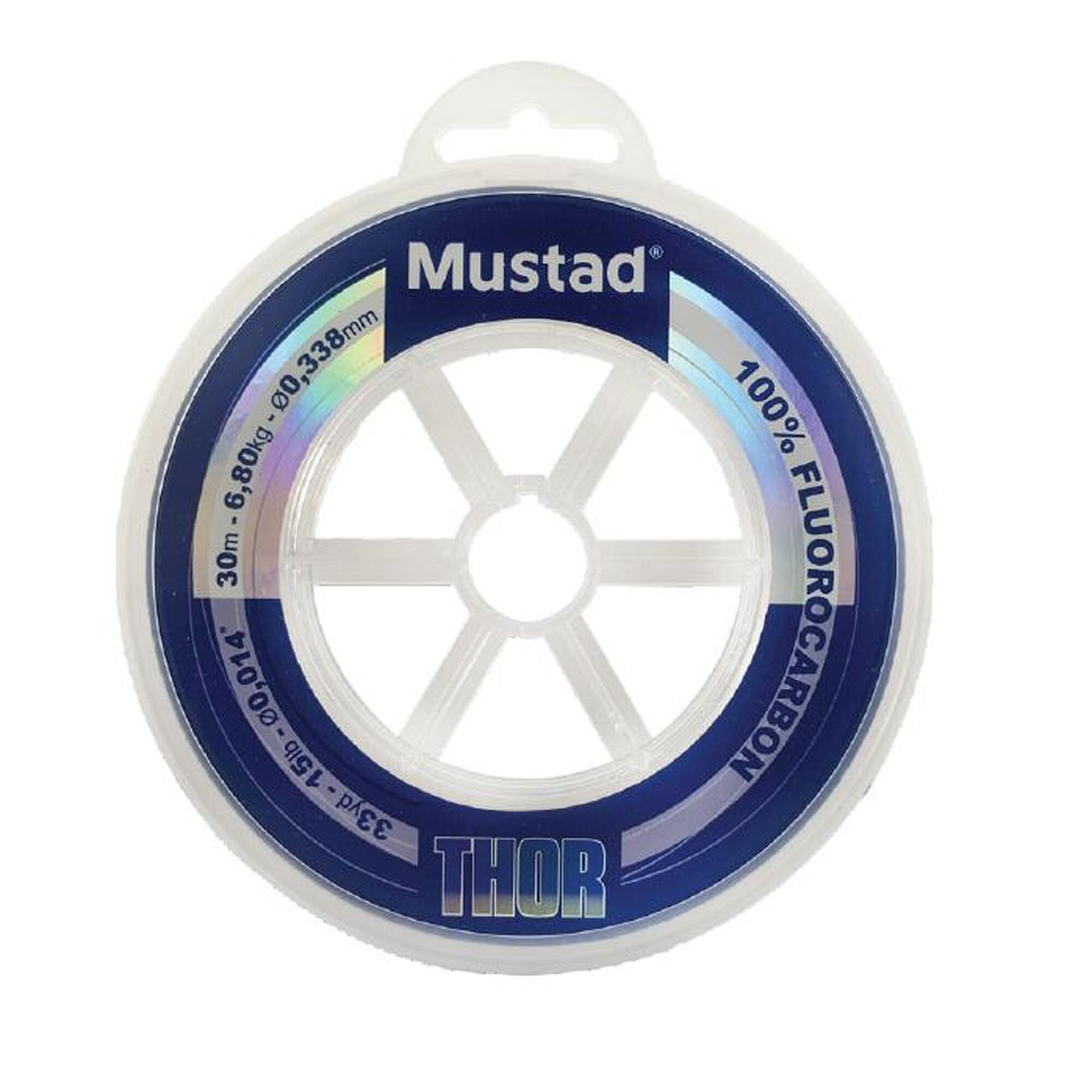 MUSTAD - Fir fluorocarbon leader Mustad Thor clear 0.38 mm, 9 kg, 30 m ...