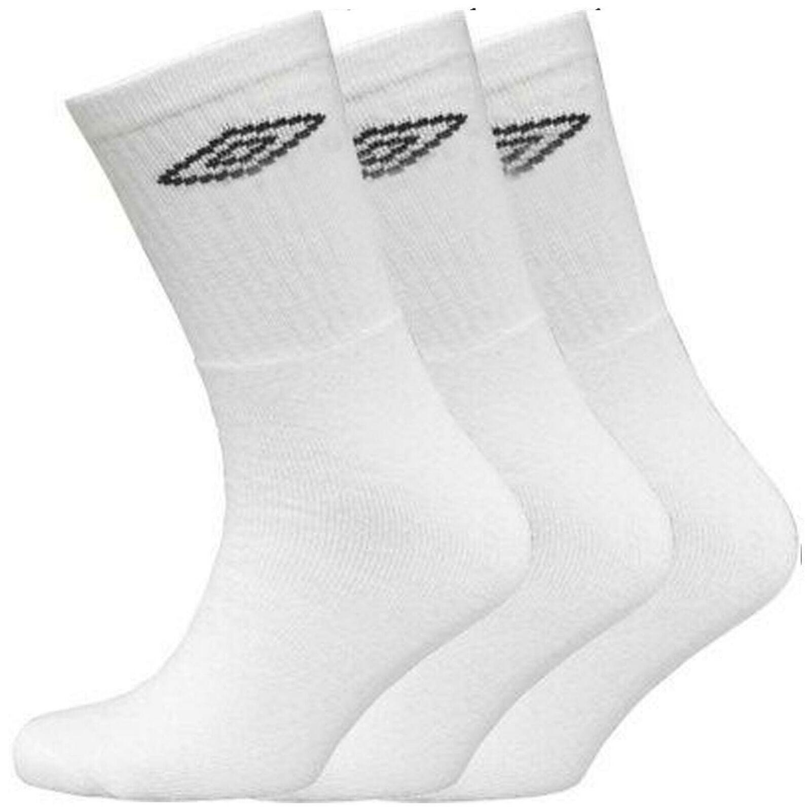 Umbro White 3-Pack Logo Mens White Socks UMBRO | Decathlon