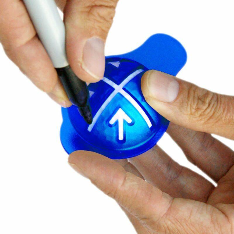 On Par Golf Ball Alignment Tool with Marker Pen Shapes Lines Black Golf ...