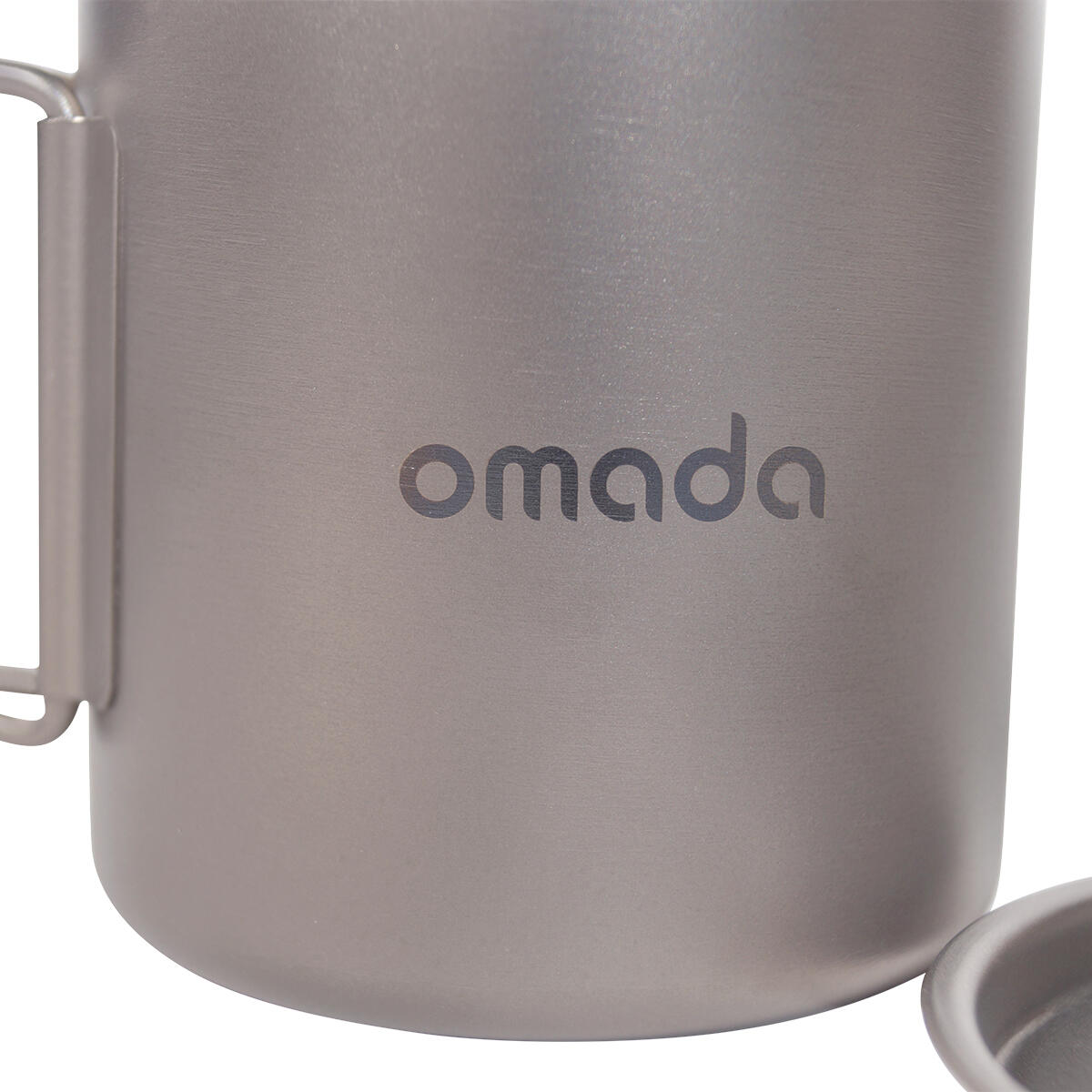 Tasse camping titane Omada 400ml gris légère avec couvercle OMADA ...