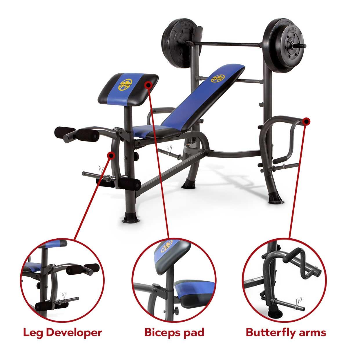Bench and Weight Set MWB36780B | Decathlon